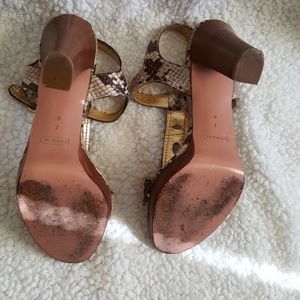 Coach | Shoes | Coach Lalo Python Print Leather Sandals Size 7 | Poshmark